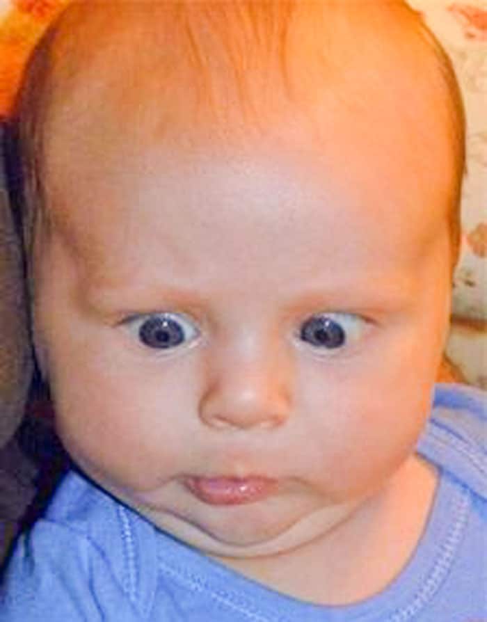 De 10 søteste og morsomste ansiktsuttrykkene babyer lager.
